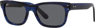 Ray-Ban unisex, Accessoires, Bleu, Taille: 52 MM Lunettes de soleil rectangulaires MR Burbank Rb2283