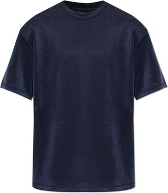 Giorgio Armani Homme, Tops, Bleu, Taille: XL T-shirt col rond en jersey cupro