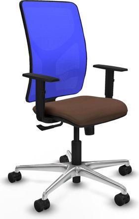 Piqueras y Crespo Computerstuhl mit 1D-Armlehnen, h&ouml;henverstellbare Lendenwirbelst&uuml;tze, ausgestattet mit 3 Positionen und Schneideschaum, mit Rollen von 65 mm, Nylon, B