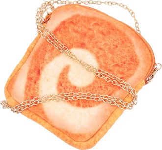 SOLUSTRE Kleiner Kettentasche in Toastform aus Langlebigem Material Kompakte Umh&auml;ngetasche f&uuml;r Schl&uuml;ssel und M&uuml;nzen Trendiger Crossbody Tasche in Schokoladenfa