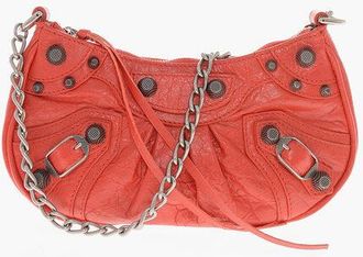 Balenciaga Crinkled Leather LE CAGOLE XS Shoulder Bag with Metal Detail Gr&ouml;&szlig;e Uni