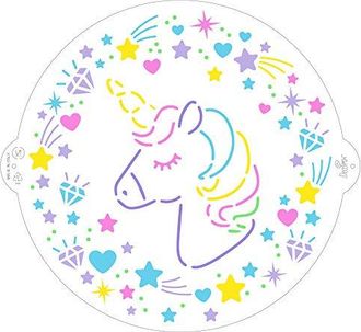 Decora 9270929 Schablone Einhorn &Oslash; 25 cm, Plastic, durchsichtig