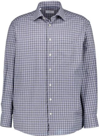 Eton Herren Hemd blau Baumwolle