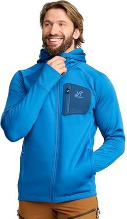 RevolutionRace Evolution Stretch Fleece Hoodie pour Homme, Sweat à Capuche Zippé pour la Randonnée et les Activités de Plein Air, Classic Blue, XXL