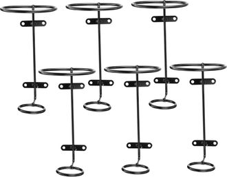 SOLUSTRE 6 St&uuml;ck Teiliges Eisen weinregal Wandmontiert Robustes Modernes Design Sicherer Flaschenhalter f&uuml;r Rotwein und Bier Einfach zu Montieren Stabiler Aufb