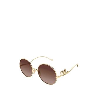 Chlo&eacute; Femme, Accessoires, Jaune, Taille: 56 MM Lunettes de soleil rondes