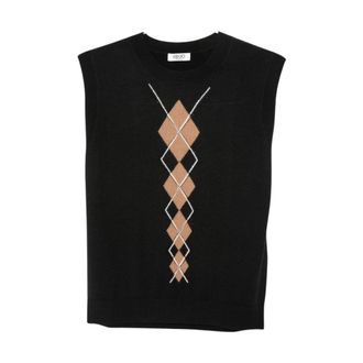Liu Jo Round-Neck Strickwaren - - Knitwear - Damen - Schwarzk - S