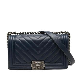 Chanel Pre-owned The Boy Flap Shoulder Bag - Femme - Pre-owned - Bleu - Taille: ONE Size