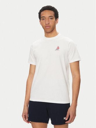 Helly Hansen T-Shirt Shoreline 54601 Wei&szlig; Regular Fit