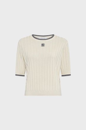 Gerard Darel Pull &agrave; c&ocirc;tes et manches courtes - LYRA - Ecru