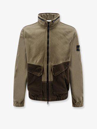 Stone Island Organic cotton jacket with nylon hood - STONE ISLAND - gender_Man