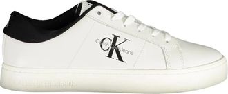 Calvin Klein Homme, Chaussures, Blanc, Taille: 41 EU Baskets blanches sportives avec logo imprim&eacute;