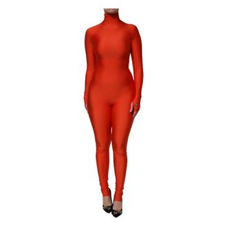 Dolce & Gabbana Roter Nylon Bodycon Jumpsuit Kleid - - Jumpsuits & Playsuits - Damen - Rot - S