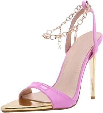 Generic Escarpins Femme Pieds Larges Talon Chaussures habillées Talons Hauts style victorien avec bride de cheville fermée Haut Sexy Mariage Soirée Club