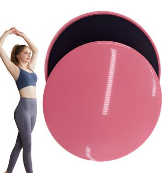 Generic Trainingsblätter-2x zweiseitige Kernschieber für Teppiche, antistatische Heimübungswerkzeuge für effektives Kerntraining