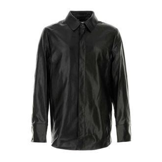 Entire studios Entire Studios, Homme, Chemises, Noir, Taille: M Chemise Legacy en cuir noir