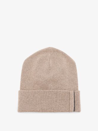 Brunello Cucinelli Cashmere hat with Monili detail - BRUNELLO CUCINELLI - gender_Woman