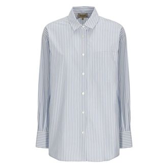 Woolrich Gestreiftes Baumwollhemd - - Blouses & Shirts - Damen - Blau - M