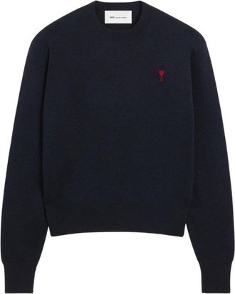 Ami Homme, Pulls, Bleu, Taille: L Maille ras du cou