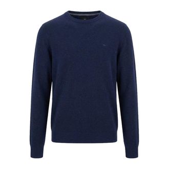Fynch-Hatton Rundhals-Strickware - - Knitwear - Herren - Blau - L