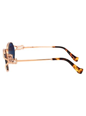 Miu Miu 0MU Rose Gold Metal Sunglasses - Rose gold