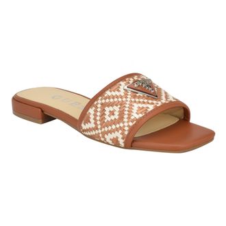 Guess Damen Tamsen Flache Sandale, Camel/White 211, 38.5 EU