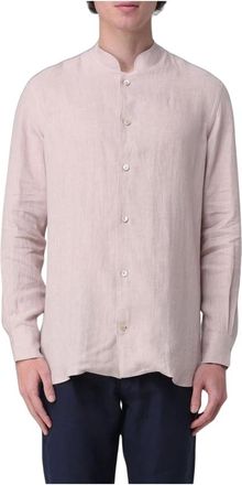 Eleventy Chemise classique en lin - Homme - Chemises - Rose - Taille: L
