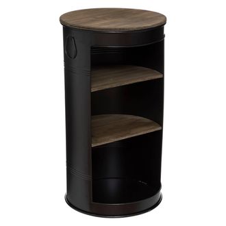Atmosphera Atmosphera - Couchtisch Diego - schwarz - Metall & Holz D50 cm - Schwarz