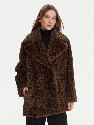 Joseph Ribkoff Pelzmantel 253937 Braun Loose Fit