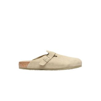 Birkenstock Homme, Chaussures, Beige, Taille: 45 EU Mules en daim avec assise plantaire de forme anatomique