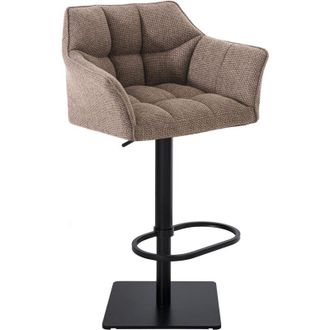 Clp Barhocker Damaso Stoffbezug terrabraun schwarz
