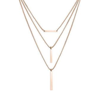 Liebeskind LJ-0447-N-47 Chaîne Multi Rangs, Or Rose