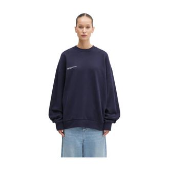 PANGAIA Pangaia - SweaT-shirt en coton - Femme - Sweatshirts et sweats &agrave; capuche - Bleu - Taille: 44 FR