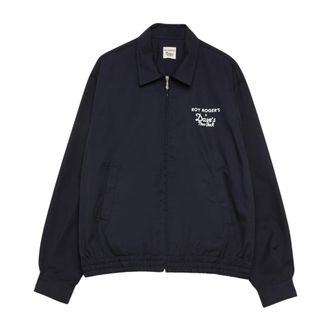 Roy Rogers Baumwollhemdkragenjacke mit Logo - - Jackets - Herren - Blau - L