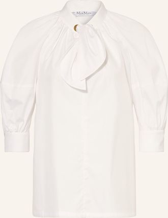 Max Mara Blusenshirt Quinoa Mit 3/4-Arm Und Abnehmbarer Schluppe weiss