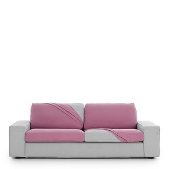 Eysa Housse de canapé bi-élastique pour Assise et Dossier Taille XXL Couleur Rose Design Harlem