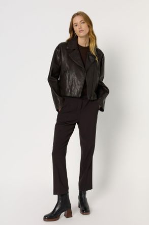 Gerard Darel Pantalon droit dos &eacute;lastiqu&eacute; -CORA - Marron
