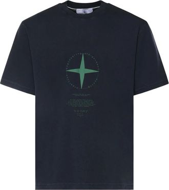 Stone Island Homme, Tops, Bleu, Taille: XL SS T-Shirt