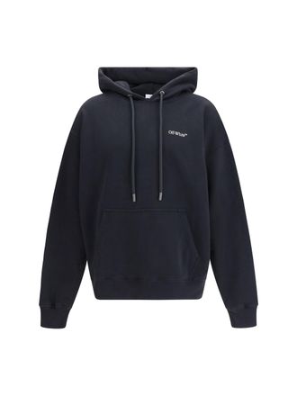 Off-white Mens Hoodie Half Arrows Skate Black Cotton Sweatshirts Sweater