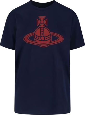 Vivienne Westwood t-shirt à logo poitrine imprimé - Bleu