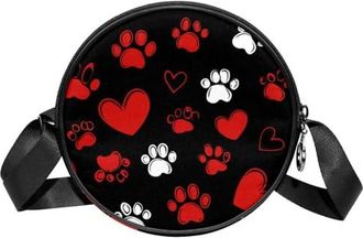 Generic Sac &agrave; bandouli&egrave;re rond pour femme, petit sac &agrave; bandouli&egrave;re avec fermeture &eacute;clair, bretelles r&eacute;glables, sac &agrave; main rond d&eacute;contract&eacute; pour femmes et fill