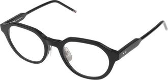 Thom Browne unisex, Accessoires, Noir, Taille: 49 MM Acetate Oval Eyeglasses
