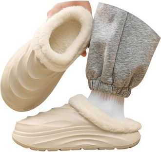 Generic Sabots dhiver classiques doubl&eacute;s de fourrure pour femme et homme - Int&eacute;rieur et ext&eacute;rieur - Doublure en polaire l&eacute;g&egrave;re - Pantoufles de travail douces 