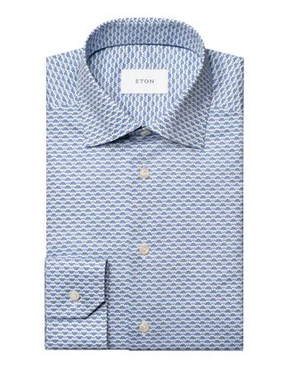 Eton Signature Hemd aus Bio-Baumwoll-Twill, Contemporary Fit in