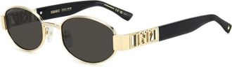 Dsquared2 Homme, Accessoires, Jaune, Taille: 53 MM D2 0155/S 000/Ir Lunettes de soleil