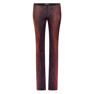 Jean Paul Gaultier Femme, Pantalons, Multicolore, Taille: 40 FR Mesh Trouser Printed Python