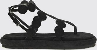 Pierre Hardy Tongs en daim &agrave; talon bas avec bride de cheville