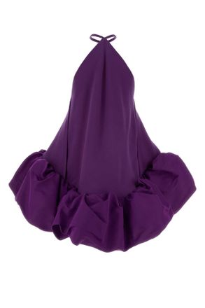 Balenciaga Purple Exterior: Silk Wool Abiti Dress