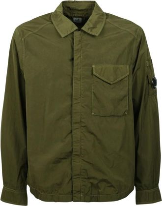 C.P. Company C.p. Company, Homme, Chemises, Vert, Taille: XL Chrome-R Zipped Lens Overshirt