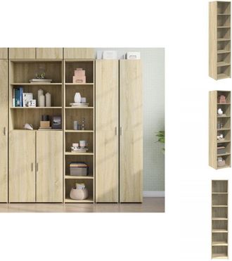 vidaXL Buffet haut chêne sonoma 40x41x185 cm bois dingénierie - Buffet Design - Buffet En Bois - Buffet Moderne - Buffet Rangement - Armoire Haute